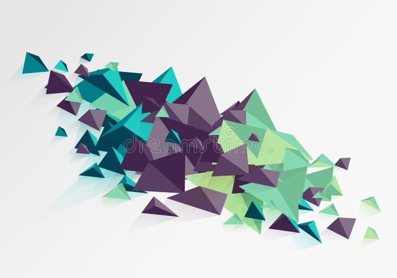 Book Cover Design Template with Abstract Polygonal Objects. Stock ...