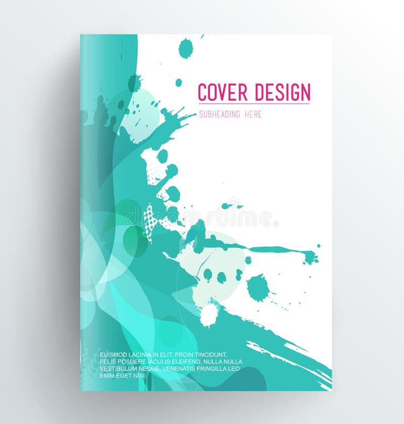 Book Cover Design Template with Abstract Splash. Stock Vector ...