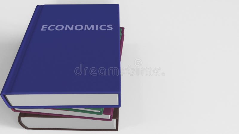 Book Cover with ECONOMICS Title. 3D Rendering Stock Illustration ...
