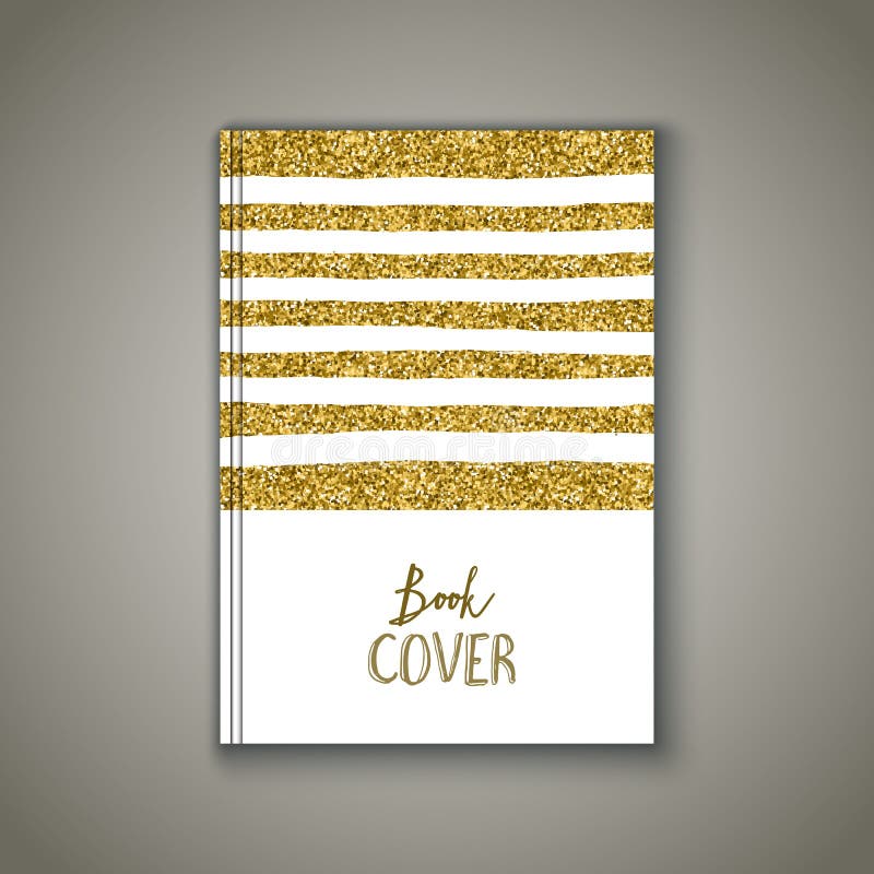 Book Cover with Gold Glittery Design Stock Vector - Illustration of ...