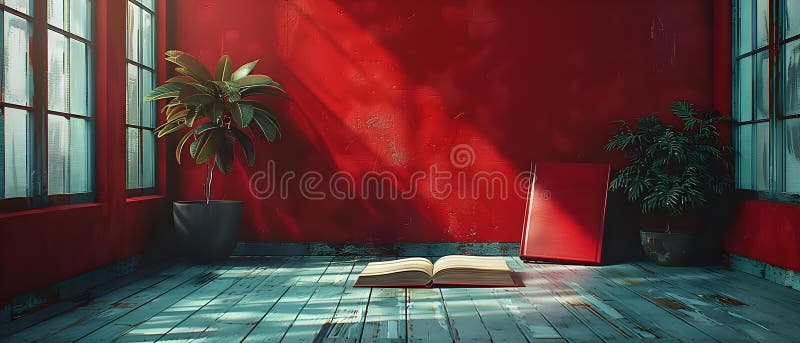 Book Cover Mockup Design with Shadows and Blank Space for Customization ...