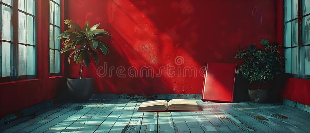 Book Cover Mockup Design with Shadows and Blank Space for Customization ...