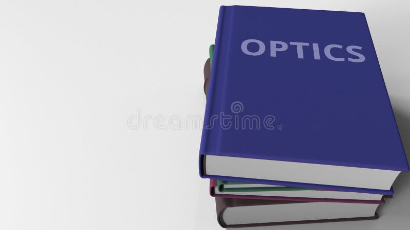 Book Cover with OPTICS Title. 3D Rendering Stock Illustration ...
