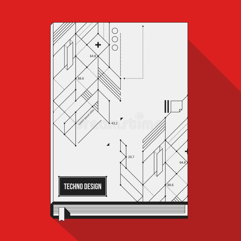 Book Cover/poster Template with Abstract Shapes Stock Vector ...