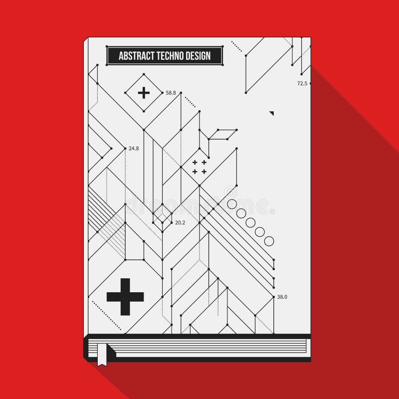 Book Cover/poster Template with Abstract Shapes Stock Vector ...