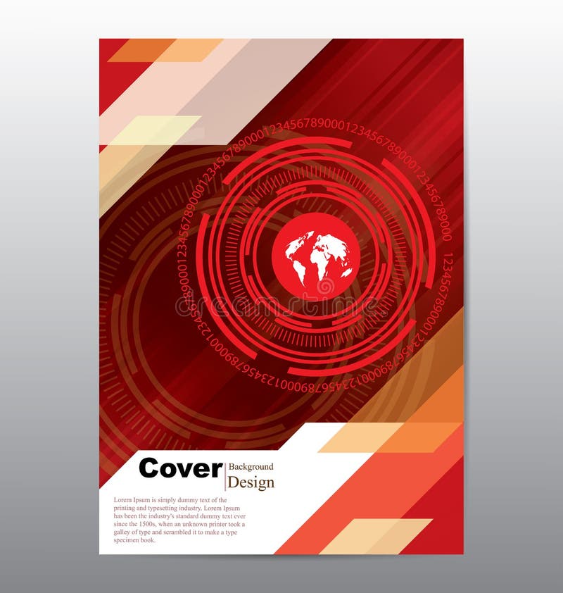 Book Cover with Technology Template Stock Vector - Illustration of ...