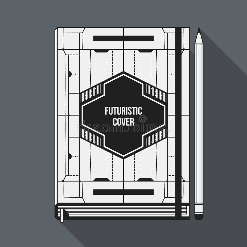 Book cover template stock vector. Illustration of futuristic - 87888098