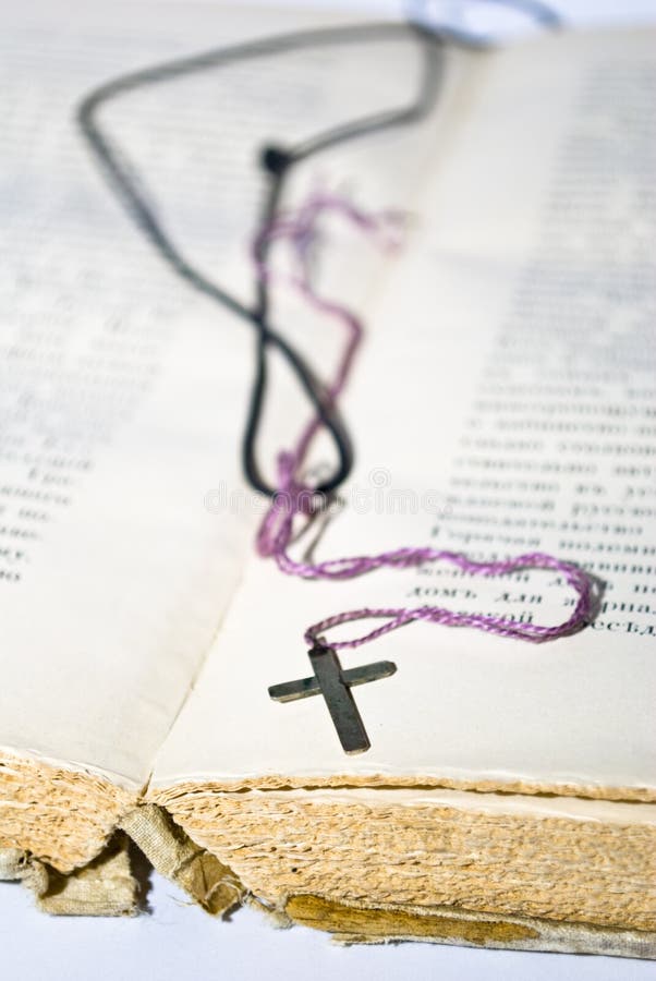 Book and cross stock image. Image of black, church, spirituality - 7967553