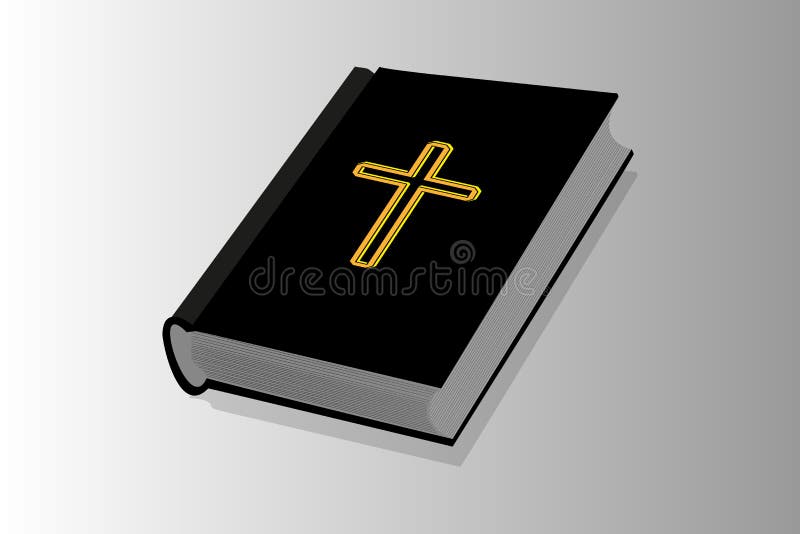 Book with cross - vector stock vector. Illustration of gospel - 111422470