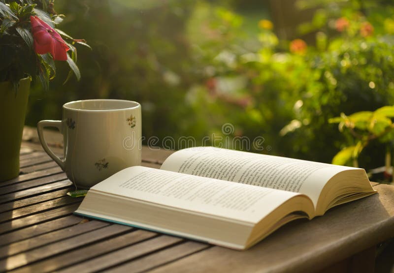 Summer reading outside stock photo. Image of sunshine - 21422230