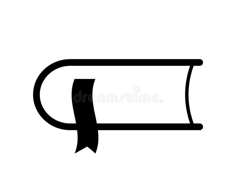 Book with Curve Marker Side View. Handbook for Reading and Learning ...