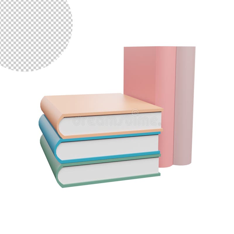 Book 3d Illustration Rendering Model Icon Free Stock Illustration ...