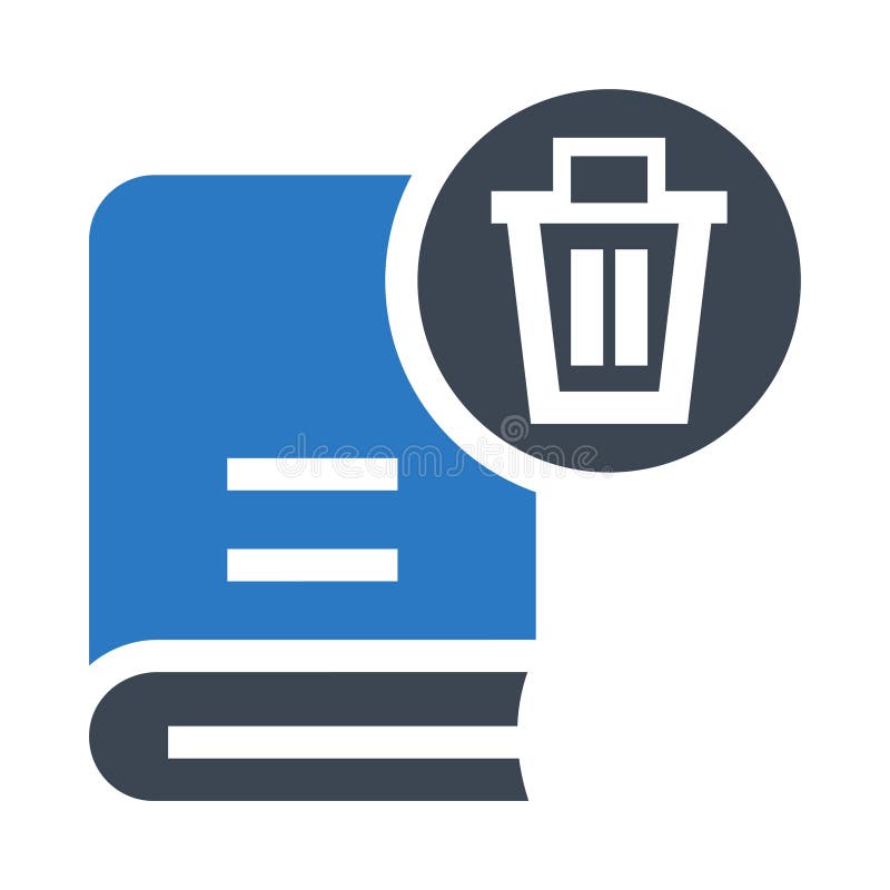 Book Delete Glyphs Double Color Icon Stock Illustration - Illustration ...