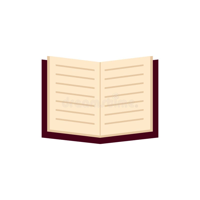 Isolated Open Book Flat Design Stock Vector - Illustration of media ...