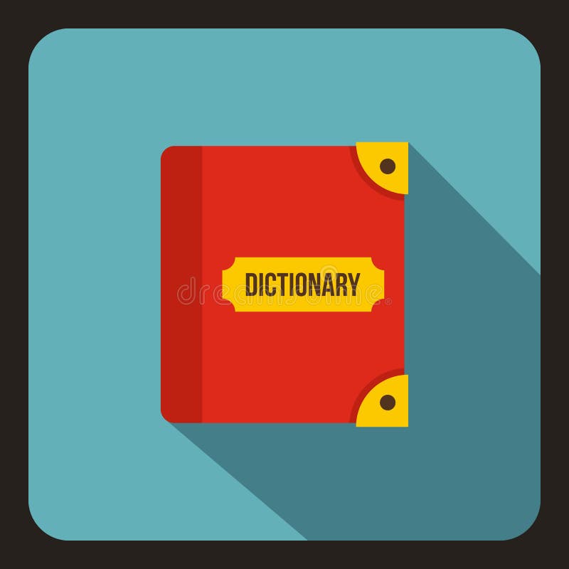 Book Dictionary Icon, Flat Style Stock Vector - Illustration of ...