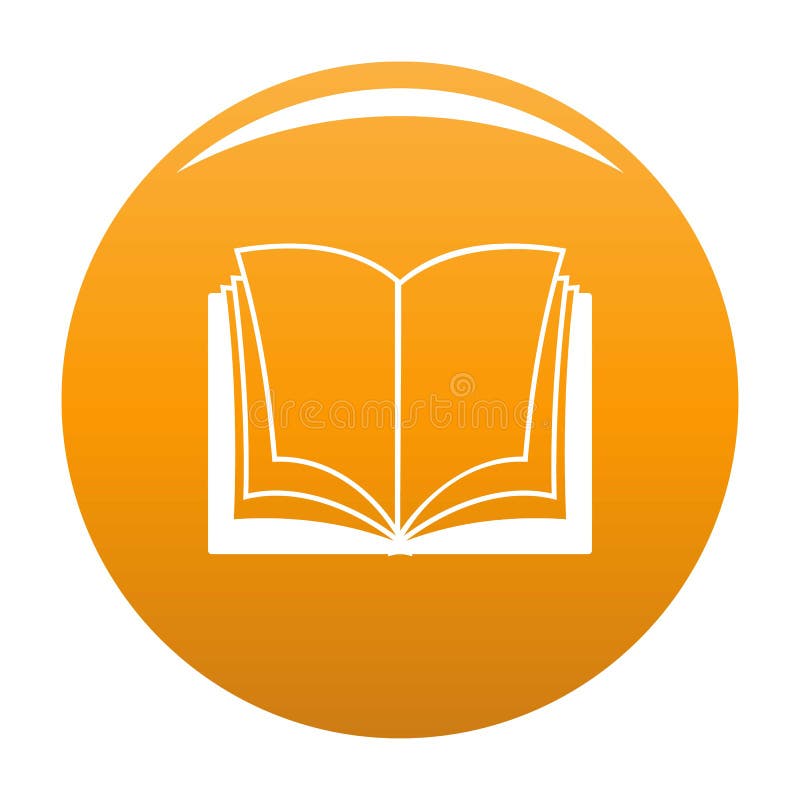 Book Dictionary Icon Vector Orange Stock Vector - Illustration of open ...