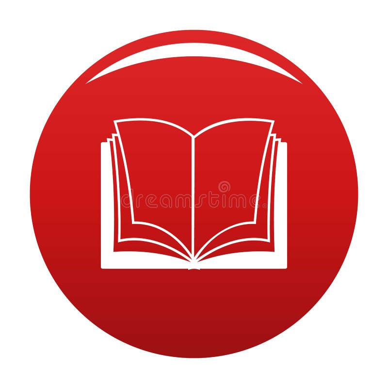 Book Dictionary Icon Vector Red Stock Vector - Illustration of read ...