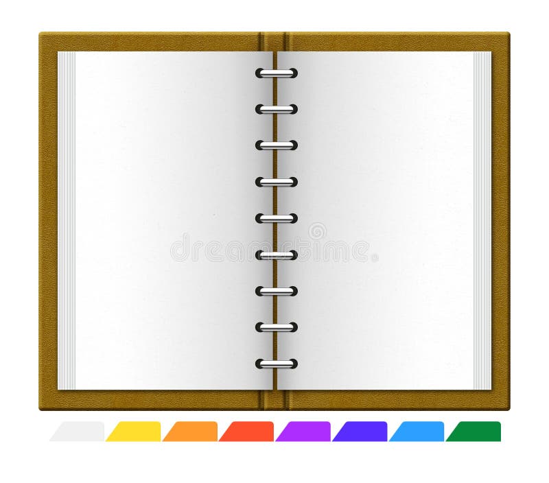 Book with divider labels stock image. Illustration of journal - 35470153