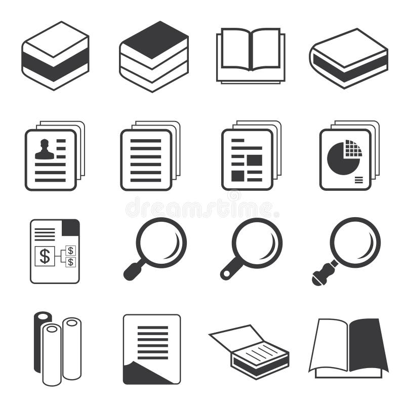 Book, document icons stock illustration. Illustration of information ...