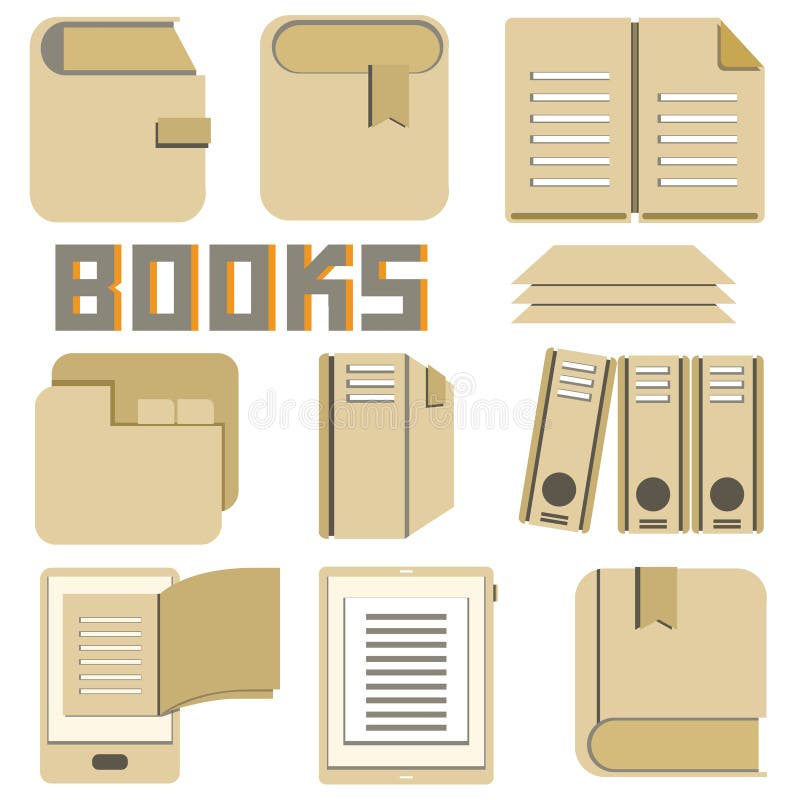 Book and document icons stock illustration. Illustration of icon - 50186929