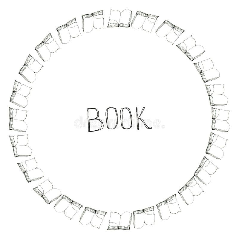 Book doodle frame stock vector. Illustration of pages - 92950807