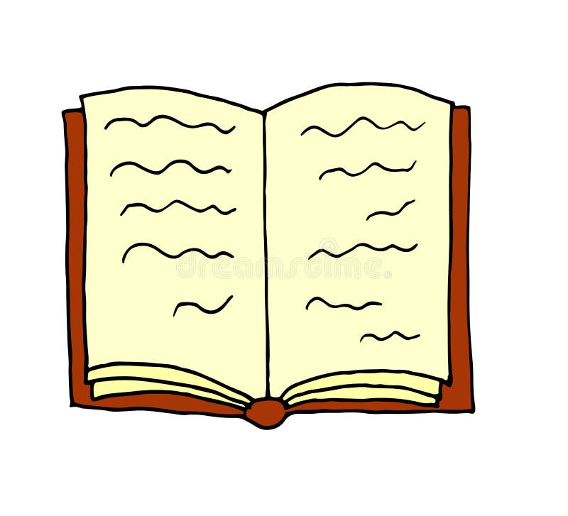 Book Doodle Icon. Hand Drawn Sketch in Vector Stock Illustration ...