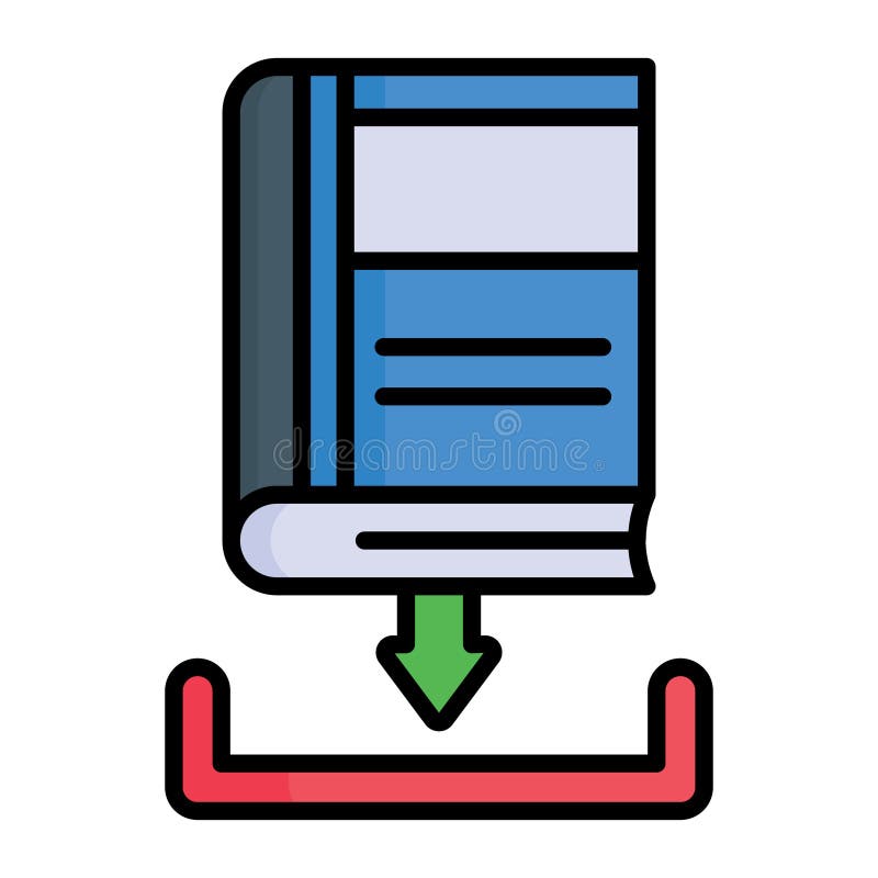 Book Downloading Vector Design in Modern Style Stock Vector ...