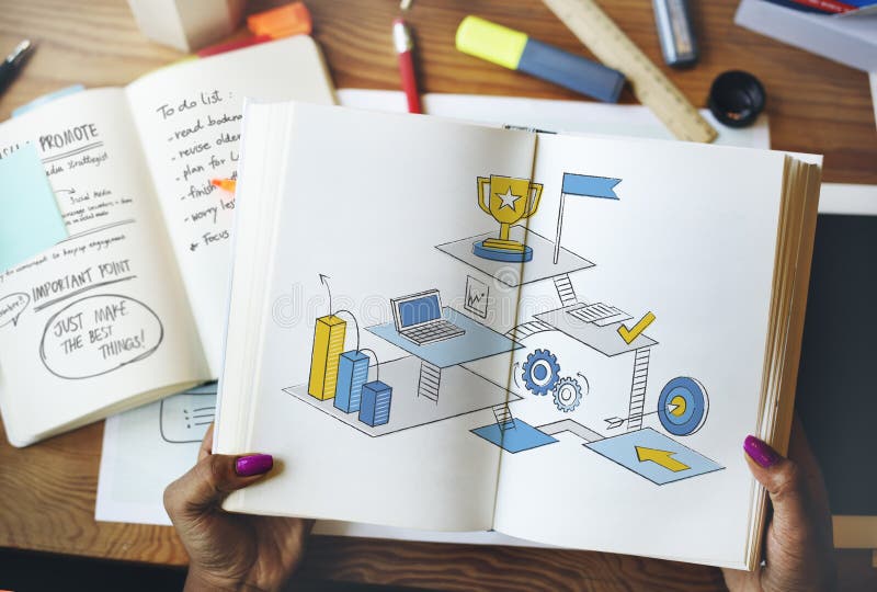 Book Drawing Illustration Ideas Concept Stock Image - Image of ...