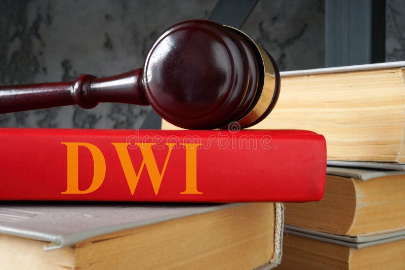 Book about Driving while Intoxicated DWI Law on a Shelf. Stock Photo ...