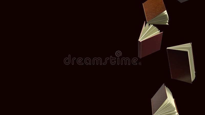 The Book Drop in Air for Education or Library Concept 3d Rendering ...