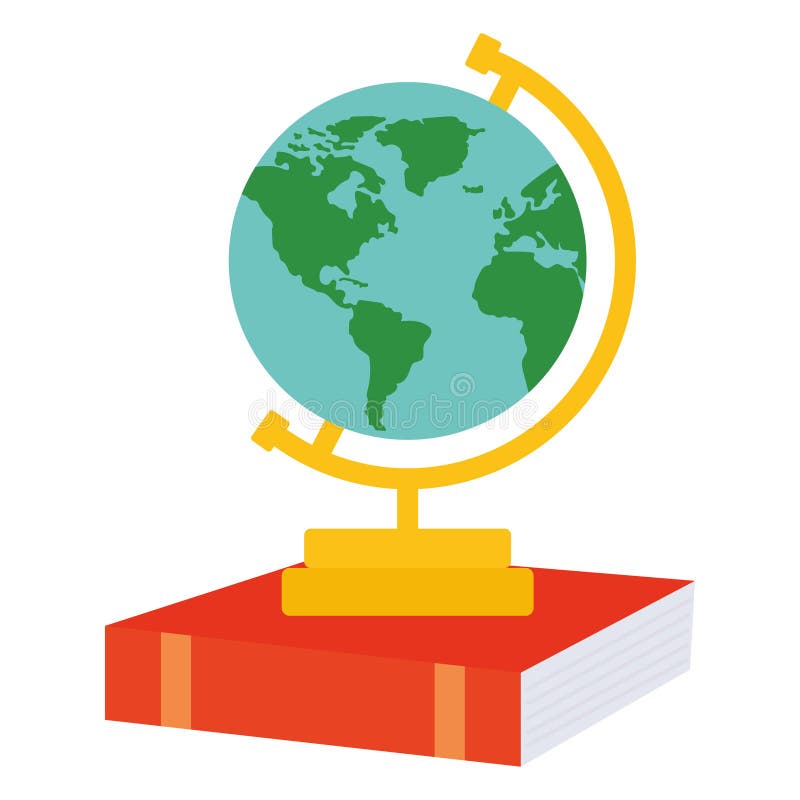 Book with earth map stock vector. Illustration of isolated - 273159456