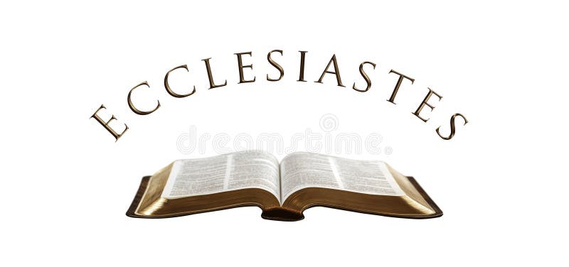 Book of Ecclesiastes Open Bible with the Name of the Book of the Bible ...