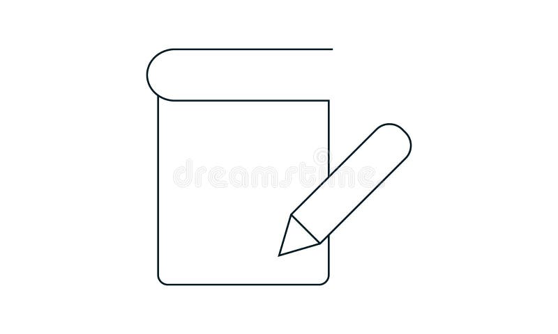 Book Edit Icon Flat Style Vector Illustration. Stock Illustration ...