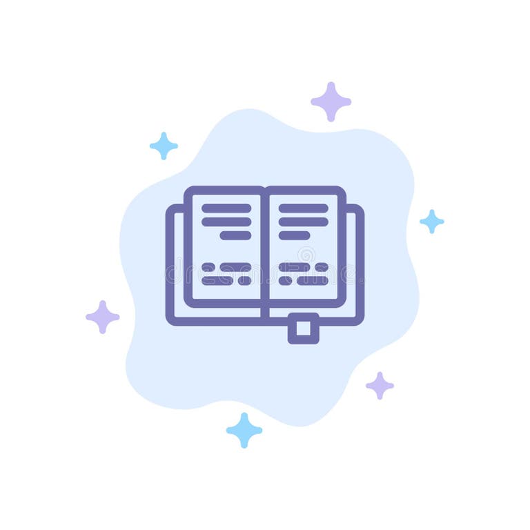 Book, Education, Knowledge Blue Icon on Abstract Cloud Background Stock ...