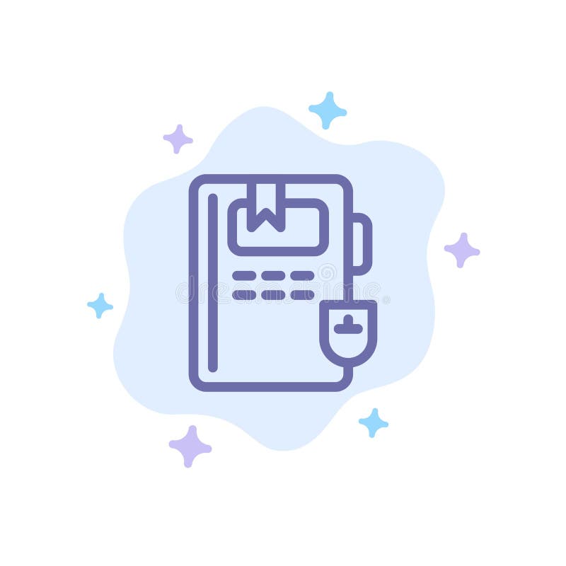 Book, Education, Knowledge Blue Icon on Abstract Cloud Background Stock ...