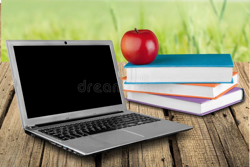 Book stock image. Image of technology, stack, laptop - 58911341