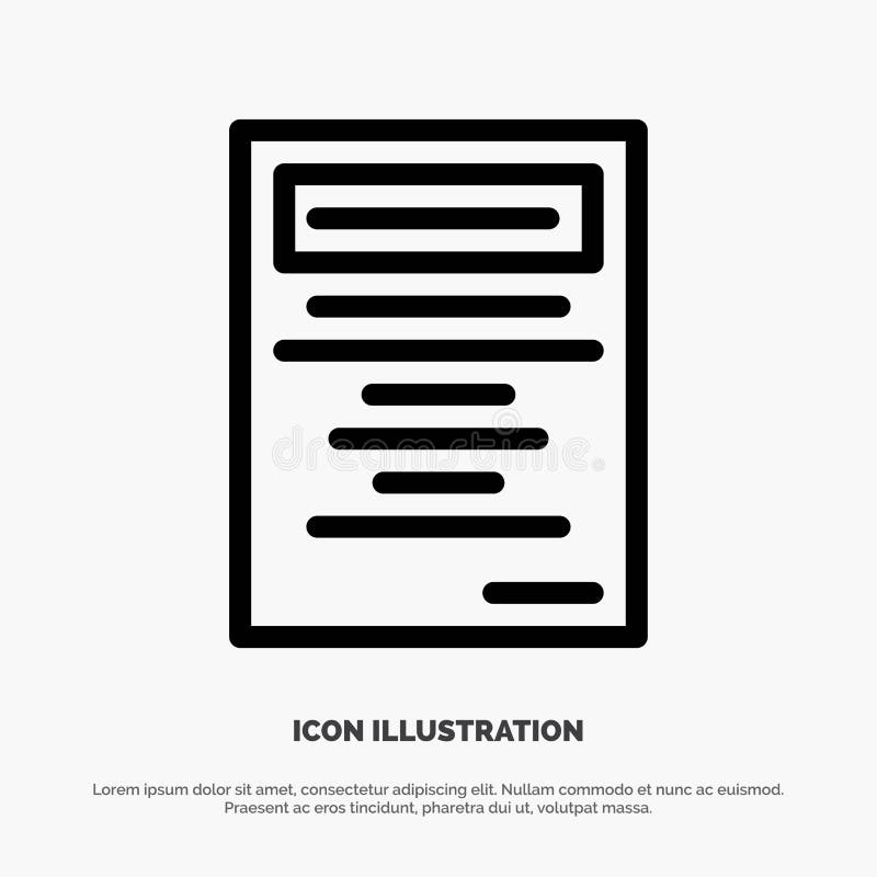 Book, Education, Study Line Icon Vector Stock Vector - Illustration of ...