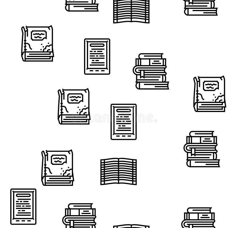 Book Educational Literature Read Vector Seamless Pattern Stock Vector ...