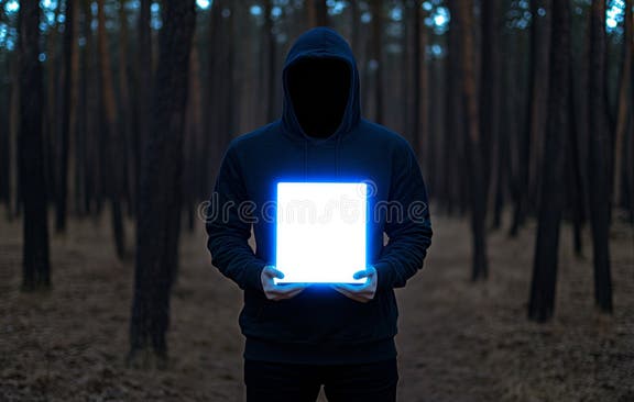 A Book Emitting Light Rays is Being Read by a Man Whose Face is ...