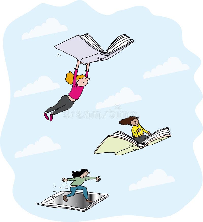 Book escape stock vector. Illustration of fantasy, transport - 54952089