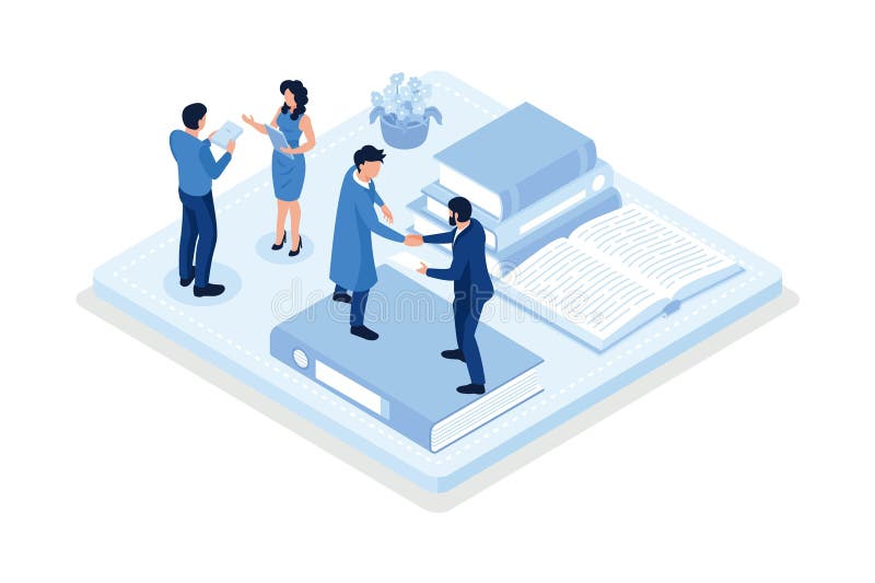 Book Exchange and Reuse, Characters Sharing and Swapping Books, Stock ...