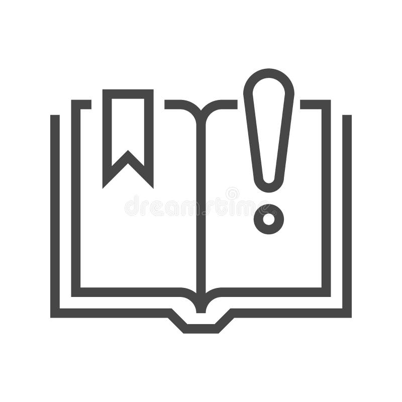 Book with Exclamation Point Stock Vector - Illustration of alert, error ...