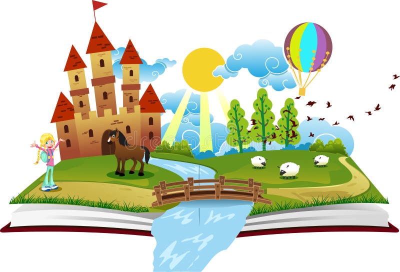 Fantasy book cartoon stock vector. Illustration of fable - 36399816