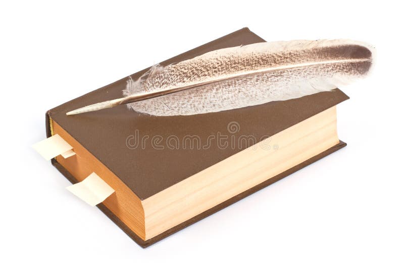 Book and feather stock image. Image of obsolete, light - 29094367