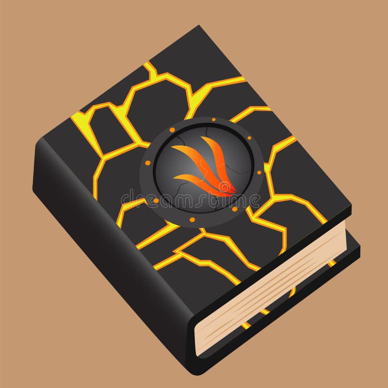 Book of Fire Magic stock vector. Illustration of light - 90683534
