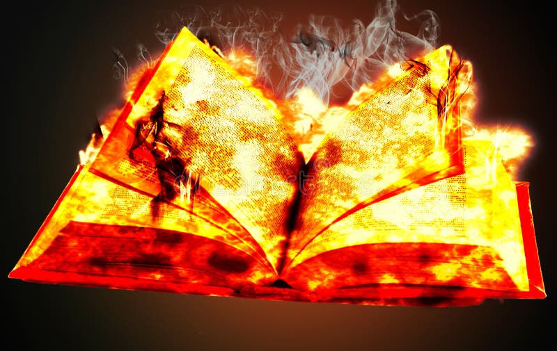 Book on fire stock photo. Image of fire, library, comfortable - 31125606