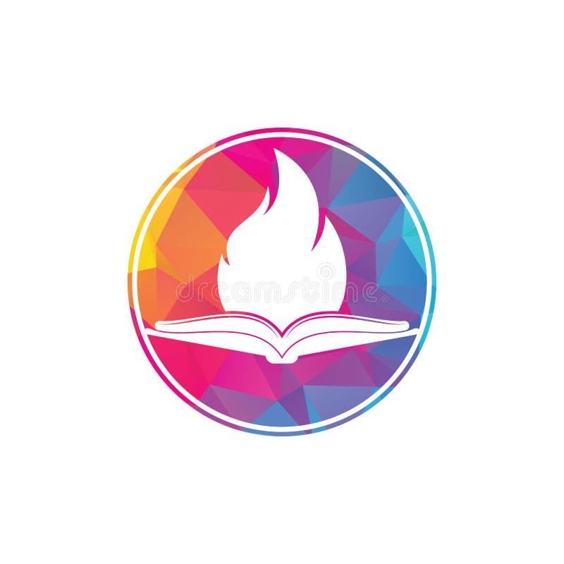 Book Fire Vector Logo Design. Stock Vector - Illustration of knowledge ...