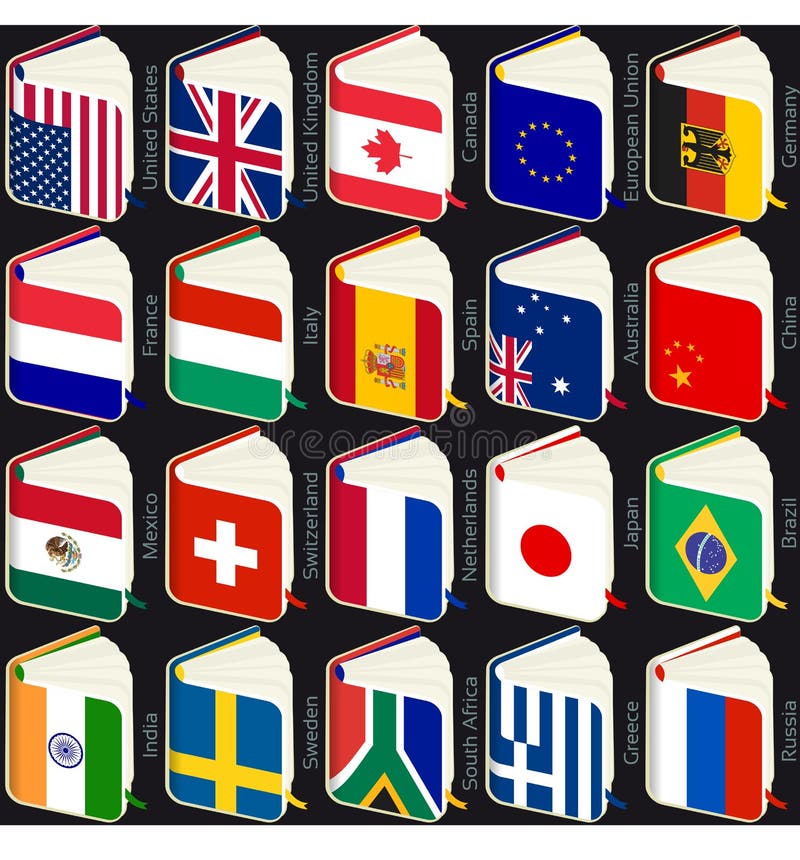Book flags popular stock vector. Illustration of popular - 33345691