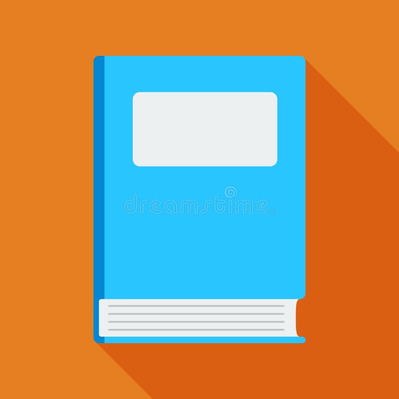 Book Flat Design Style on Blue Background Stock Vector - Illustration ...