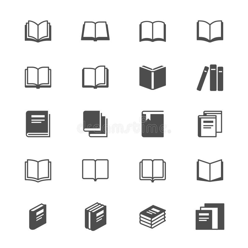 Book flat icons stock vector. Illustration of media, education - 40065324
